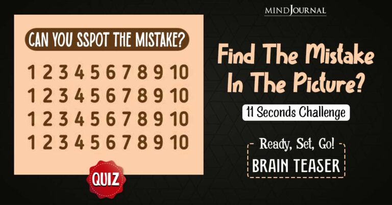 Find The Mistake In The Picture: 11 Seconds Brain Teaser